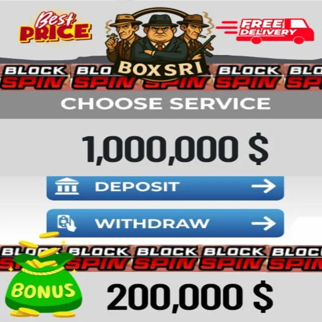 1M Cash + 200k Bonus Blockspin - Roblox Game Item - Gameflip