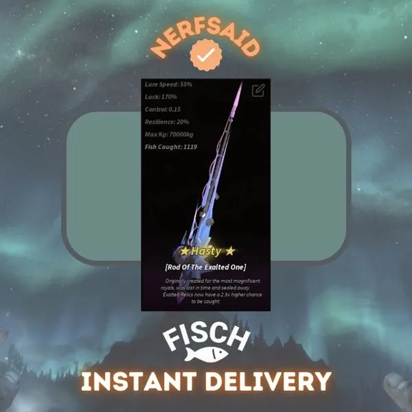ROD OF THE EXALTED ONE [RECIPE] | FISCH - Fisch Game Item - Gameflip