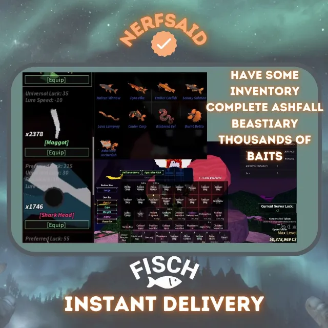 FISCH ACCOUNT MAX LEVEL 1000 (READ DESCRIPTION) - Other - Gameflip