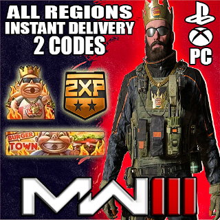 MW3 Burger King Town + 2 XP - 2 CODES - Artículos del Juego - Gameflip