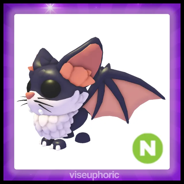 Neon Kitty Bat - Adopt Me Game Item - Gameflip