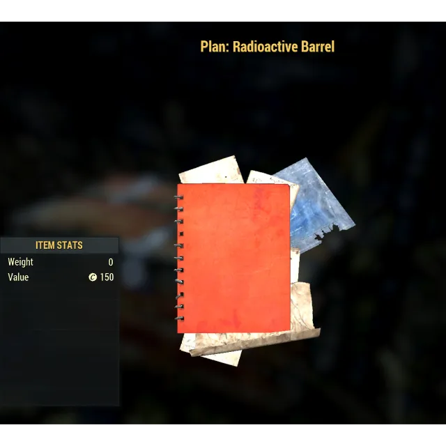 Plan | Radioactive Barrel (PC) - Fallout 76 Game Items - Gameflip