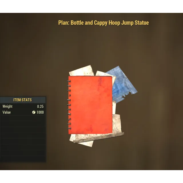 Bottle and Cappy Hoop Jump Statue - Fallout 76 Game Items - Gameflip