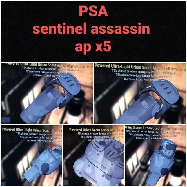 Apparel | Psa Sentinel Assassin Ap - Fallout 76 Game Item - Gameflip