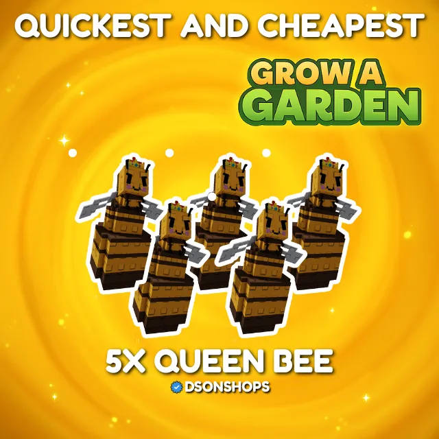 5X QUEEN BEE OCTOPUS - GROW A GARDEN - Grow a Garden Game Item - Gameflip