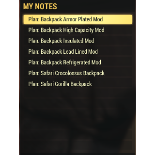 Plan | BACKPACK BUNDLE PACKAGE - Game Items - Gameflip