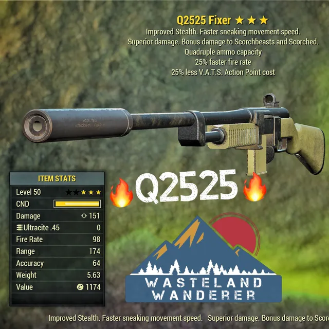 Weapon | Q2525 Fixer - Fallout 76 Game Item - Gameflip