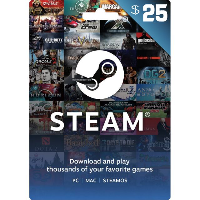 $25.00 Steam Gift Card 25 USD (Instant Delivery) - Steam Gift Cards ...