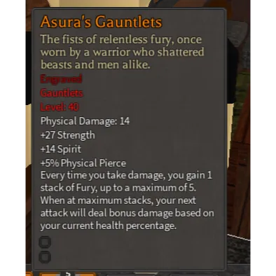 Asura's gauntlets 2 rune slots rune slayer - Game Item - Gameflip