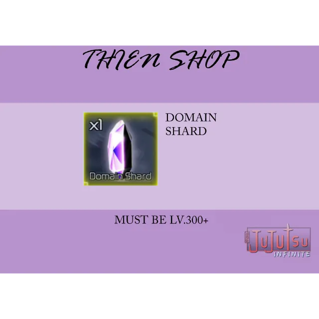 Jujutsu Infinite-x2 Domain Shard - Other Game Item - Gameflip