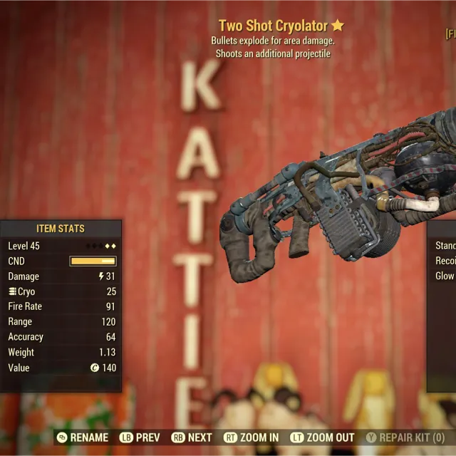 Weapon | Two Shot Explosive Cryolator - Fallout 76 Game Items - Gameflip