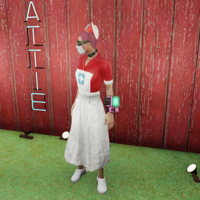 Apparel | Red Asylum Nurse Uniform Set - Fallout 76 Game Item - Gameflip