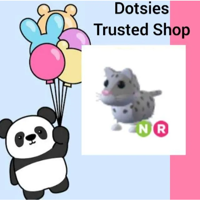 Pet | NR Snow Leopard - Adopt Me Game Item - Gameflip
