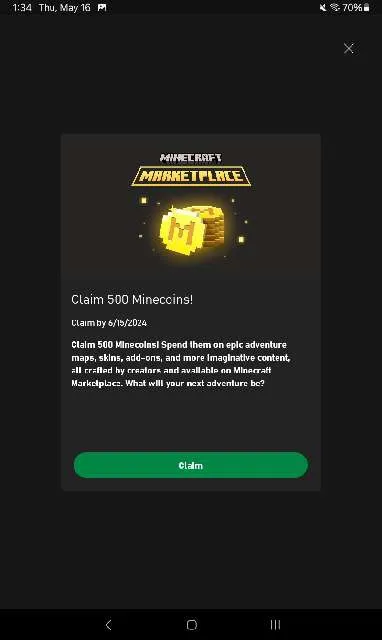 Minecraft 500 Minecoins - Game Items - Gameflip