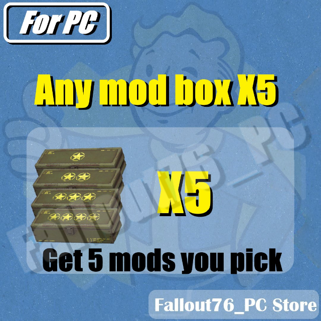 1 / 2 / 3 / 4 star mod box X5 - Fallout 76 Game Item - Gameflip
