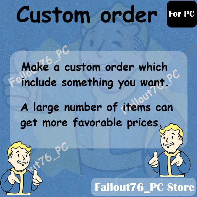 Custom Order - Fallout 76 Game Item - Gameflip