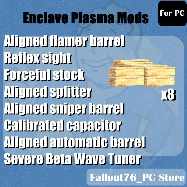 Enclave Plasma mods - Fallout 76 Game Item - Gameflip