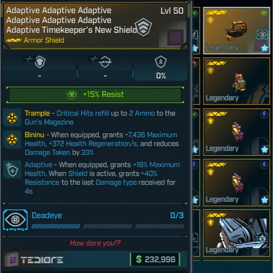 MODDED Armor Shield - Borderlands 4 Game Item - Gameflip