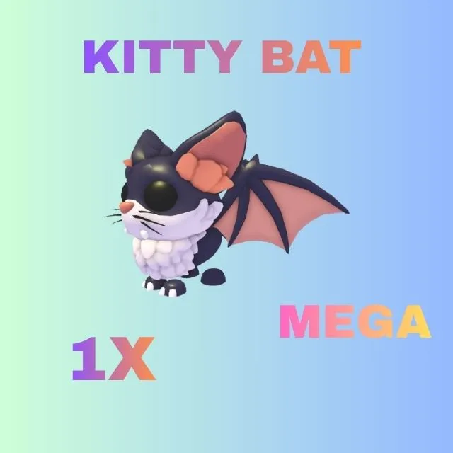 KITTY BAT MEGA 1X- Adopt Me - Adopt Me Game Item - Gameflip