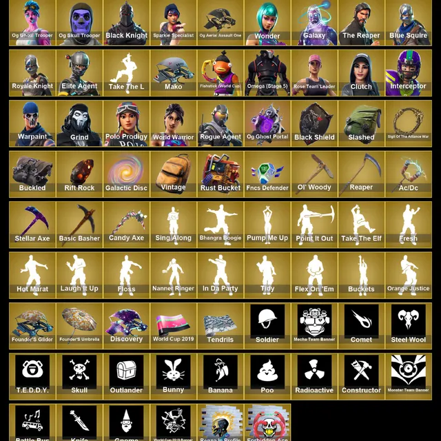 OG GHOUL TROOPER + OG SKULL TROOPER + Wonder + Galaxy Fortnite Account ...