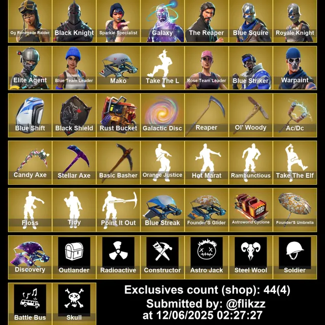 OG RENEGADE RAIDER + GALAXY + BLACK KNIGHT FORTNITE ACCOUNT - Epic ...