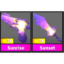 Sunset set (sunset+sunrise) new mm2 set - Murder Mystery 2 Game Item - Gameflip