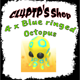 Adopt Me 4 x Blue Ringed Octopus - Game Items - Gameflip