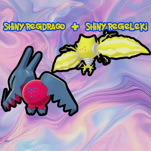 Shiny Regidrago and Shiny Regieleki 🟢SAME DAY DELIVERY🟢Pokémon Scarlet ...
