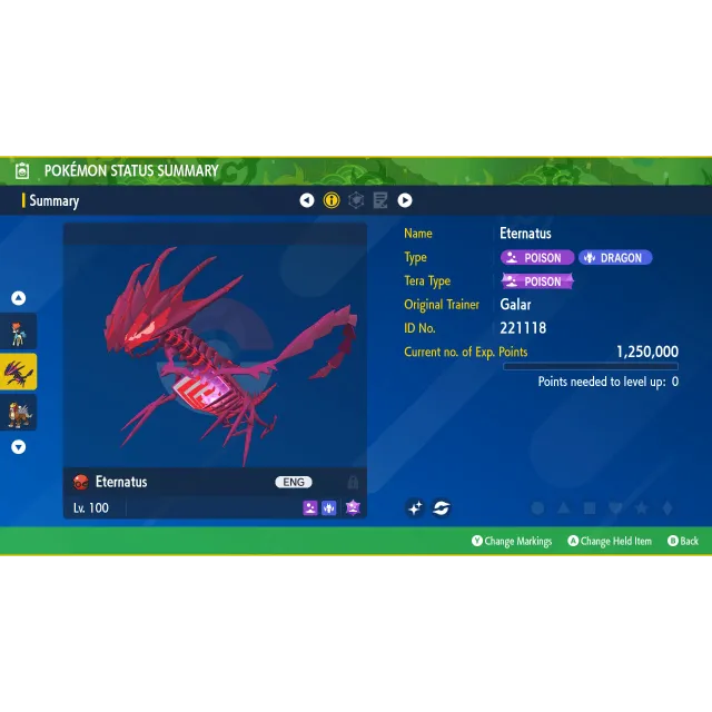 Shiny Eternatus Mystery Gift 🟢SAME DAY DELIVERY🟢Pokémon Scarlet and ...