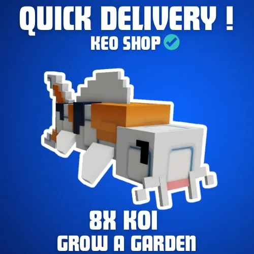 8X HUNGRY KOI GROW A GARDEN - Roblox Game Item - Gameflip