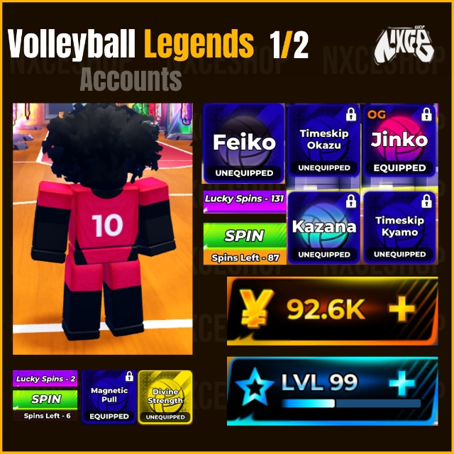 👑 Account unverified. Lvl 99 | 5 slot!! | ( Lucky spin 131 ) | Jinko OG ...