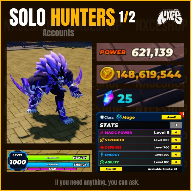 👑 Account END GAME unverified. Lvl 1000 | Power 620K++ | Werewolf ...