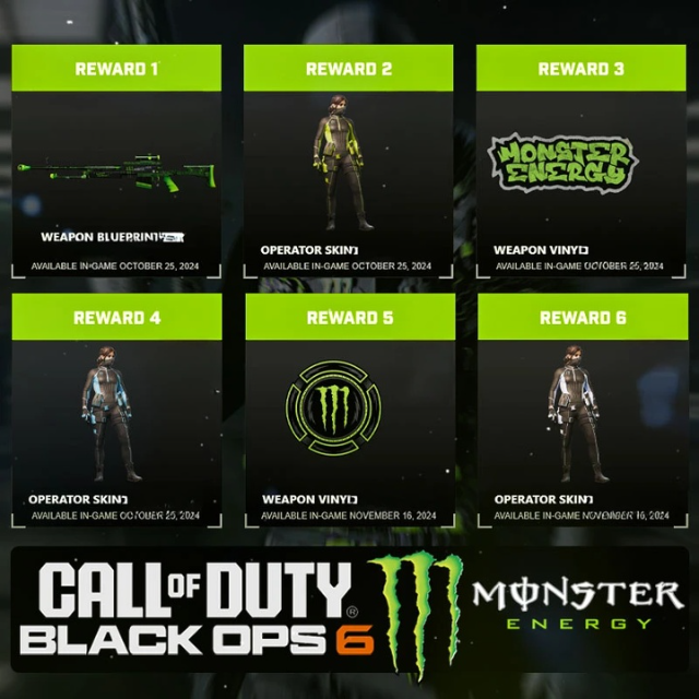 COD BLACK OPS 6 MONSTER ENERGY BUNDLE - Call of Duty: Black Ops 6 Game ...