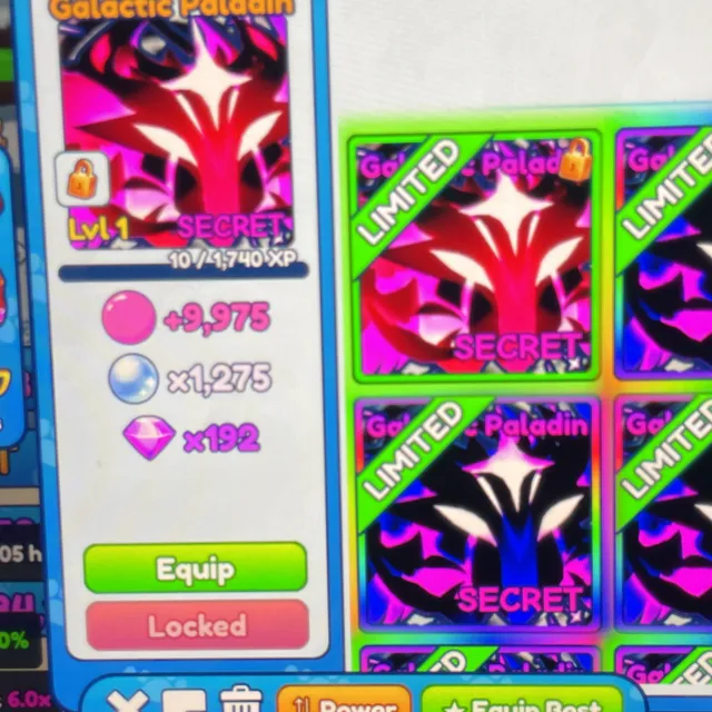 Shiny Galactic Palidin - Bubble Gum Simulator Game Item - Gameflip