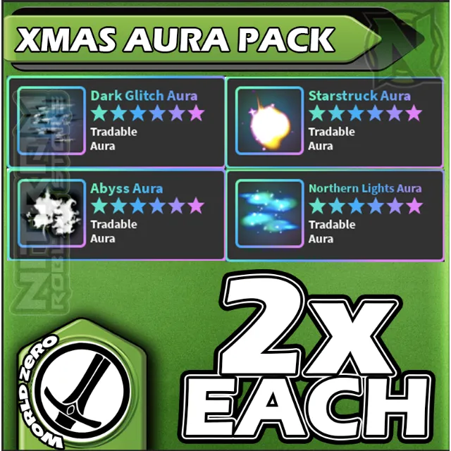 WZ - XMAS Aura Pack - 8x - World Zero Game Items - Gameflip