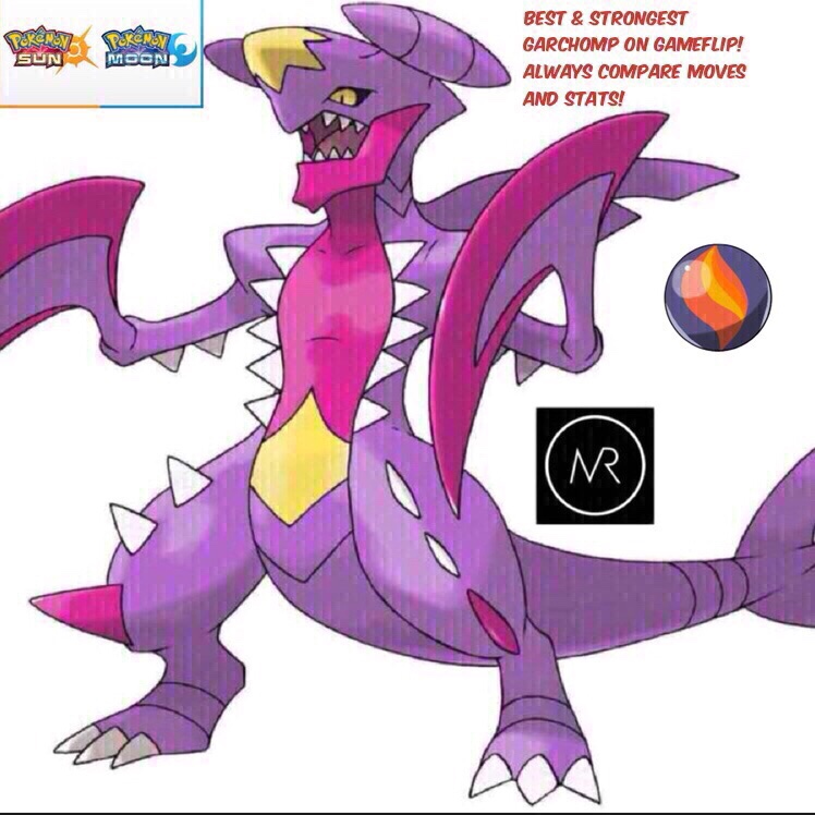 Shiny 6IV Mega Garchomp w/ Egg Move Pokemon Sun and Moon 3DS Nintendo ...