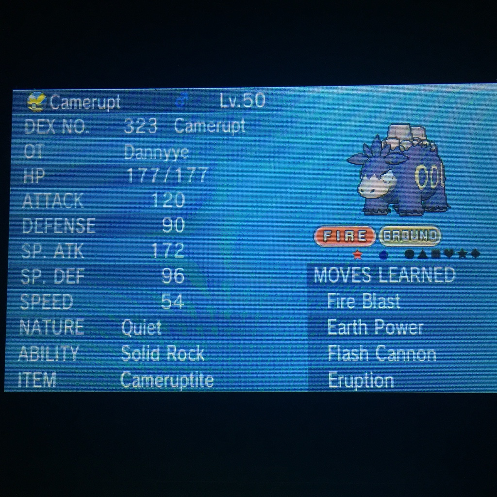 Shiny Mega Camerupt Pokemon Omega Ruby or Alpha Sapphire 3DS ORAS - 3DS ...