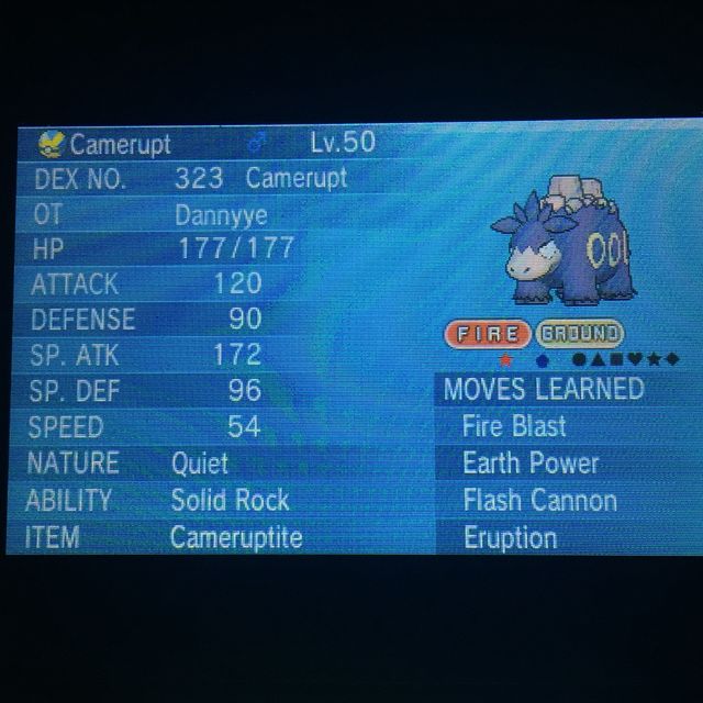 Shiny Mega Camerupt Pokemon Omega Ruby or Alpha Sapphire 3DS ORAS - 3DS ...