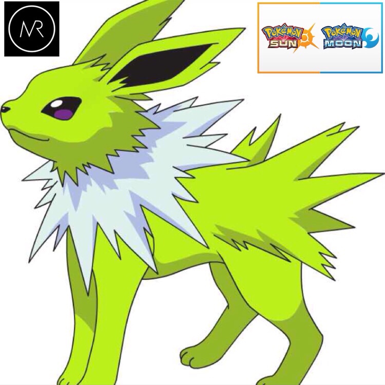 Shiny HP [ICE] Jolteon Pokemon Sun and Moon 3DS Nintendo Alola Alolan ...