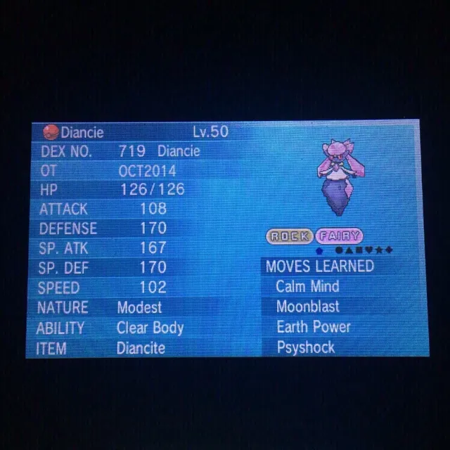 Mega Diancie Pokemon Omega Ruby or Alpha Sapphire 3DS ORAS - 3DS Game ...