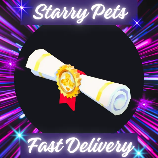 PET HANDLER PRO CERTIFICATE - Adopt Me Game Item - Gameflip