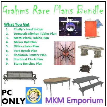 Plan | Grahm’s Bundle plans - Fallout 76 Game Items - Gameflip