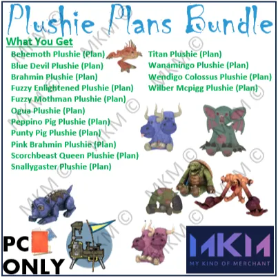 Plushie Plans Bundle - Fallout 76 Game Items - Gameflip
