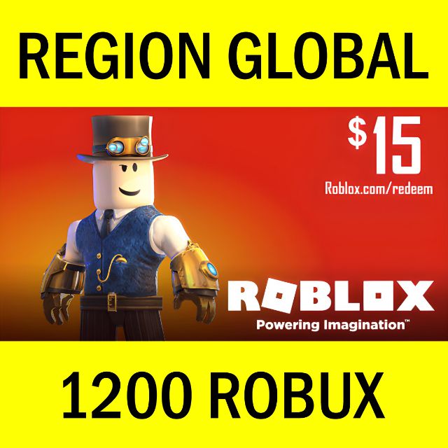 $15.00 Roblox ( 1200 ROBUX) - INSTANT DELIVERY - Roblox Gift Cards ...