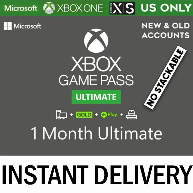 1 MONTH XBOX GAME PASS ULTIMATE (US) - INSTANT DELIVERY - Xbox Game ...