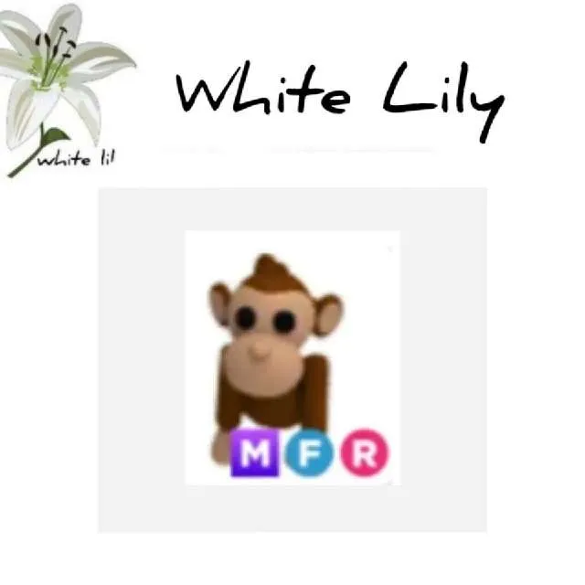 MFR Monkey - Adopt Me Game Items - Gameflip