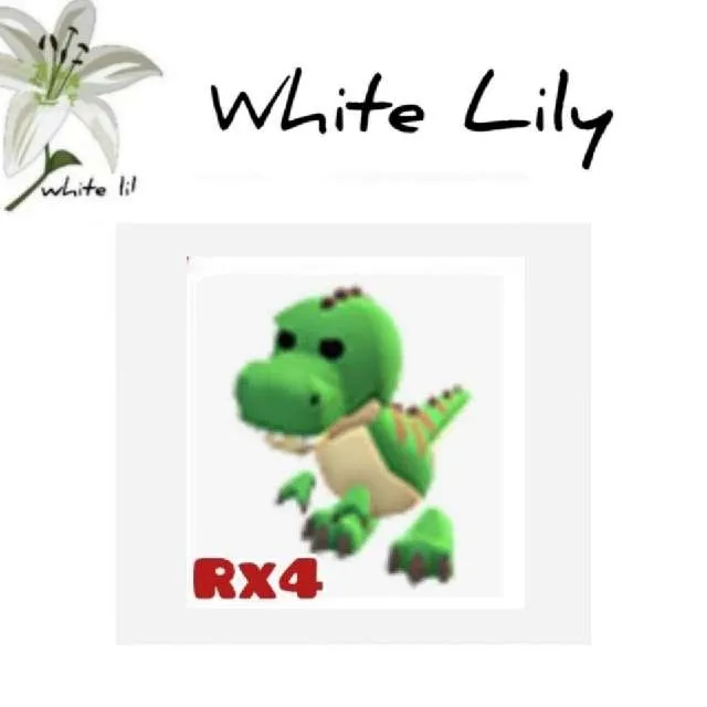 R T-rex X 4 - Adopt Me Game Items - Gameflip