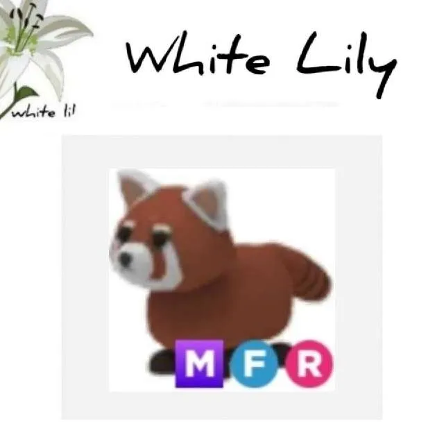 MFR Red Panda - Adopt Me Game Items - Gameflip