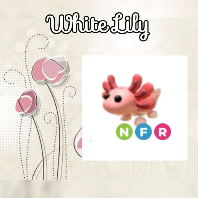 NFR Axolotl - Adopt Me Game Item - Gameflip