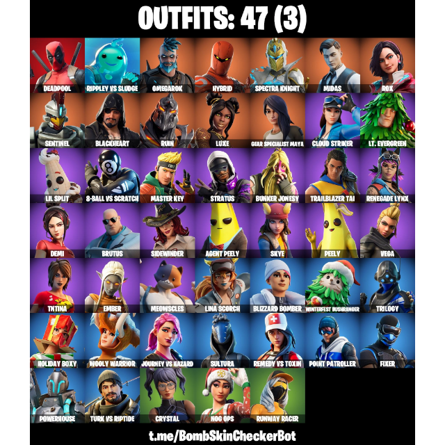 Fortnite Account - 47 Skins - 1400 vBucks - Windows Game Account - Gameflip